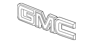 2014-2019 GMC Front Grille GMC Emblem 23122159 GM | GMPartsDirect.com