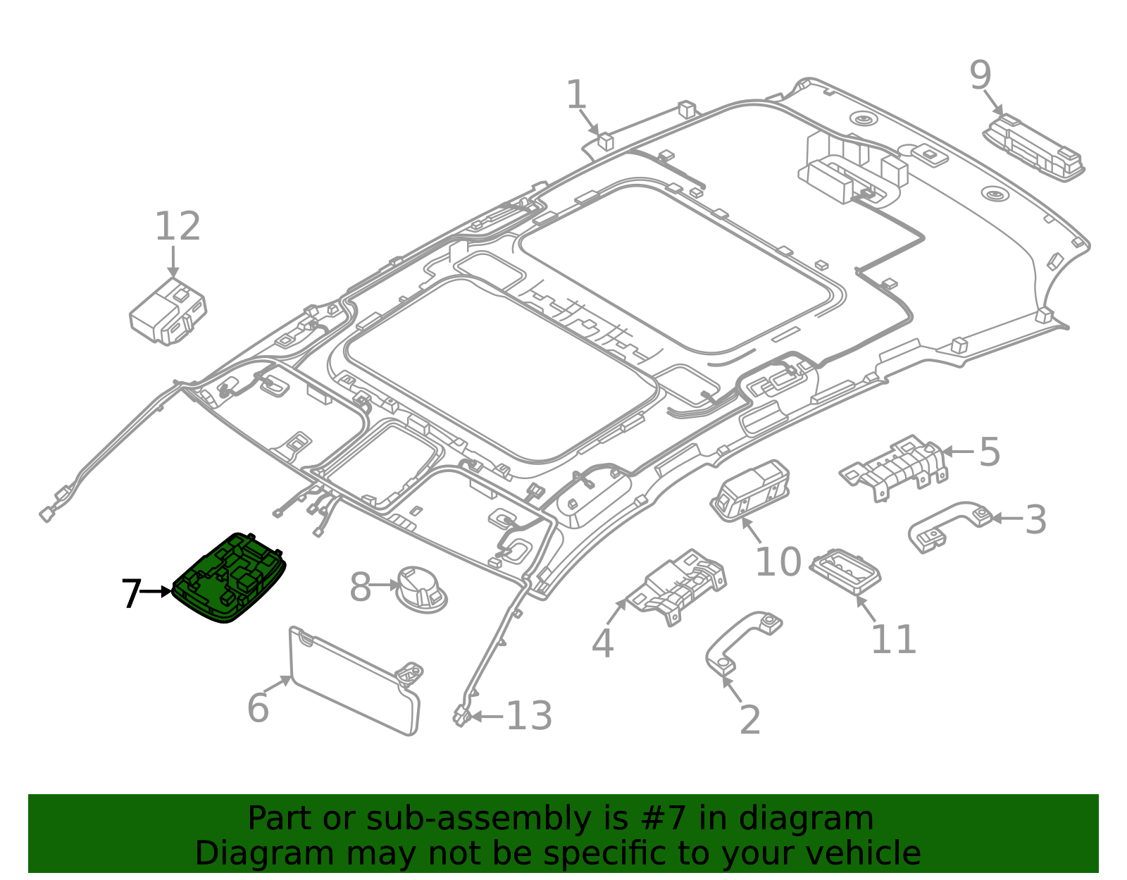 2021-2025 Genesis Map Lamp Assembly 92810-T1100-VNB | QuirkParts