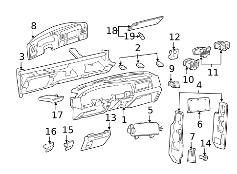 Instrument Panel for 2004 Ford F-250 Super Duty | TascaParts.com
