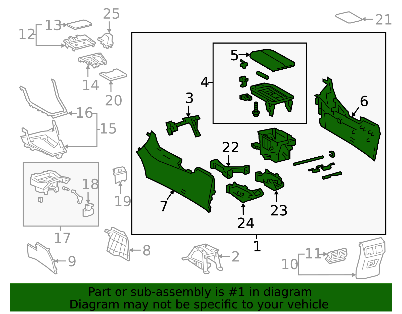 58810-0R030-C1 - 2019-2024 Toyota - Console Assembly | Nucar Toyota Parts