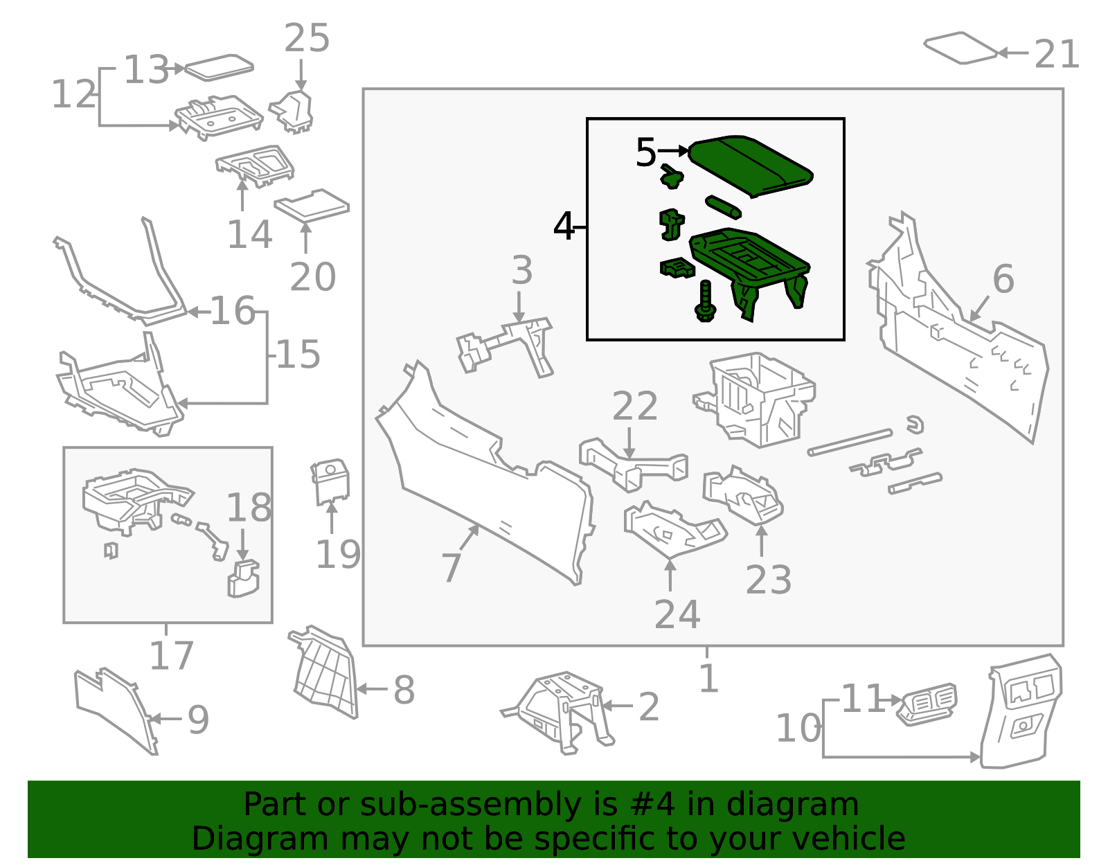 Genuine Official Toyota Armrest Assembly part# 58920-0R010-C0 for ...