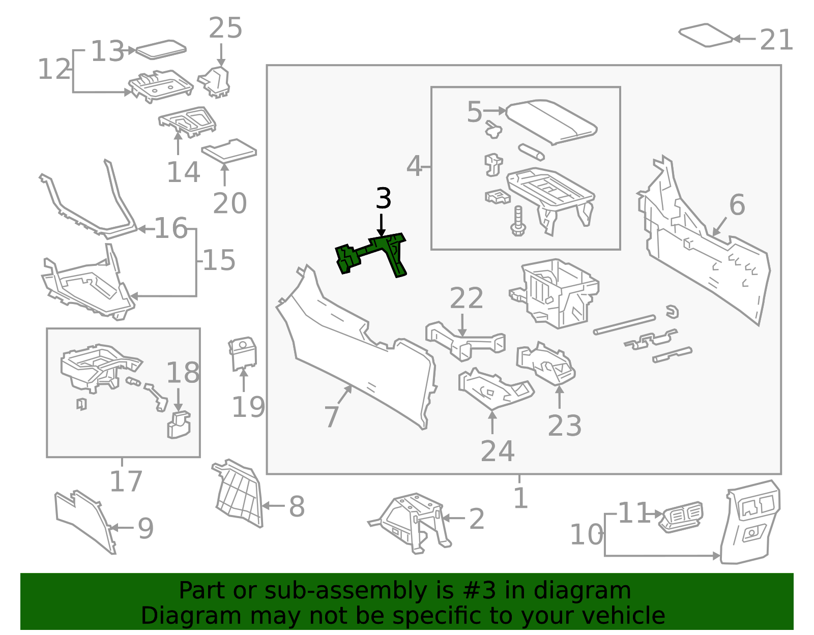 58985-0R080 - High-Quality Console Bracket for 2019-2025 Toyota ...