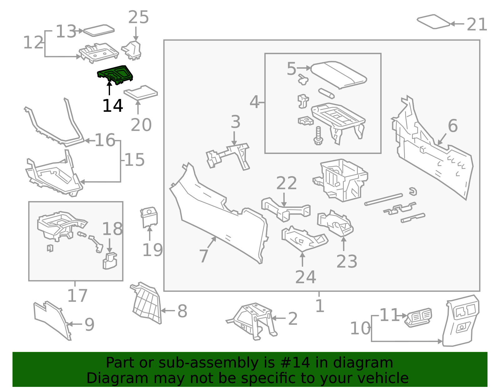 2019-2025 Toyota Console Trim Panel 58804-0R180 | Toyota Parts Center