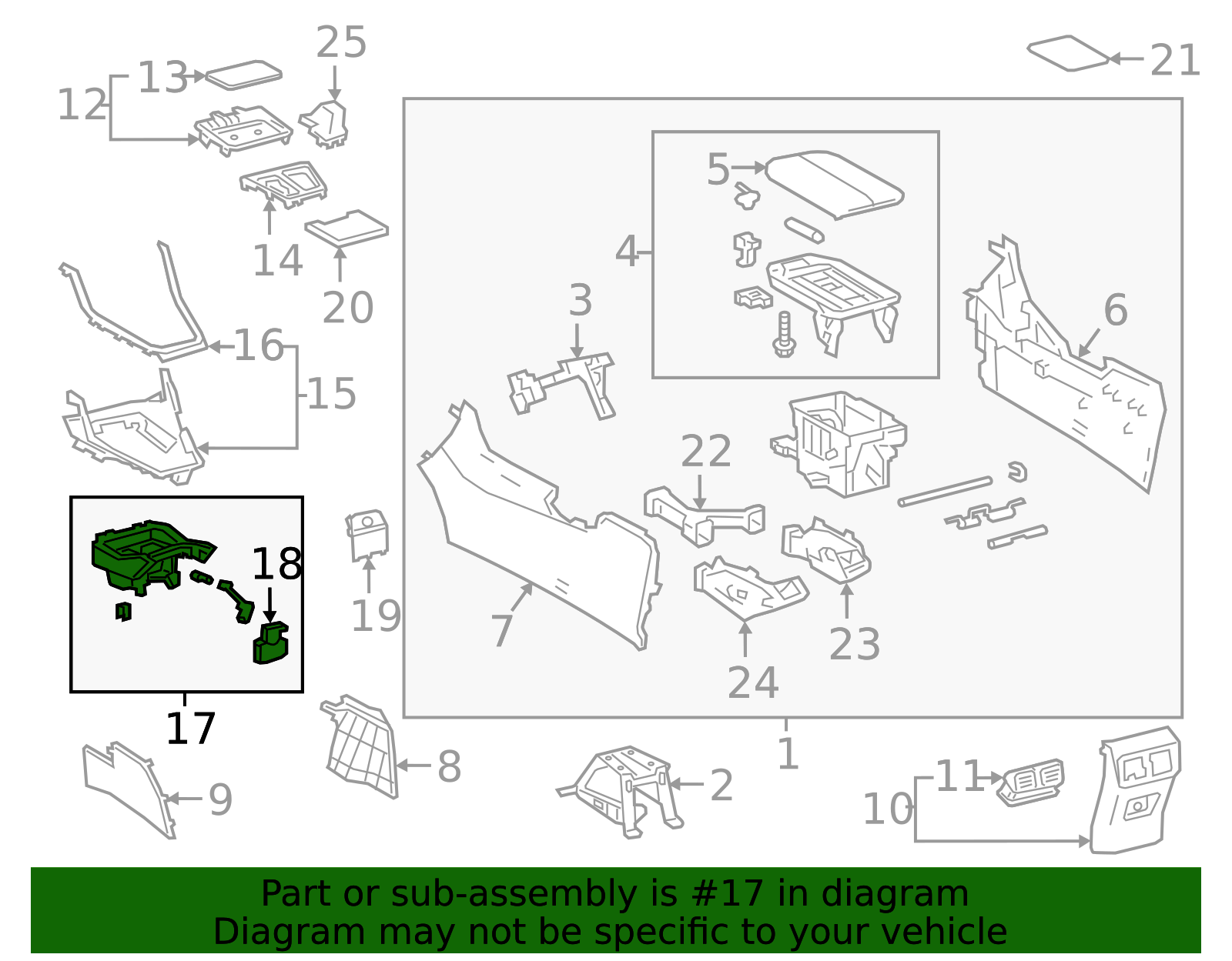 Genuine Toyota Cup Holder part# 58803-0R030-C6 for 2019-2022 Toyota ...
