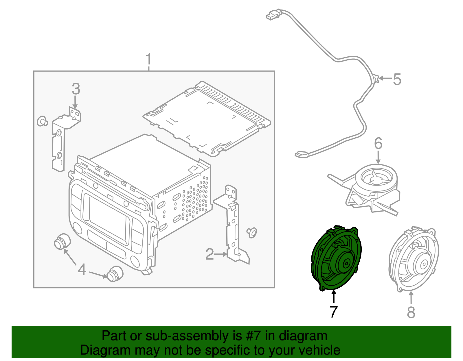 96340-A7100 - Front Dr Speaker - 2014-2016 Kia | World Kia Parts