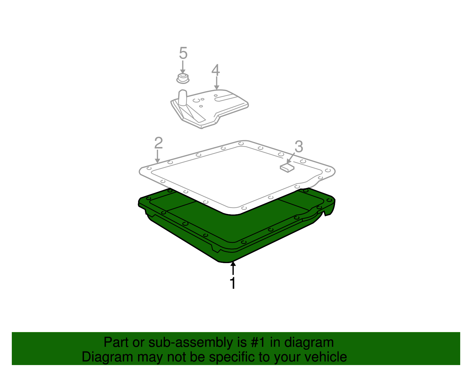 24204278 - 1996-2009 GM - Automatic Transmission Fluid Pan Kit with Nut ...