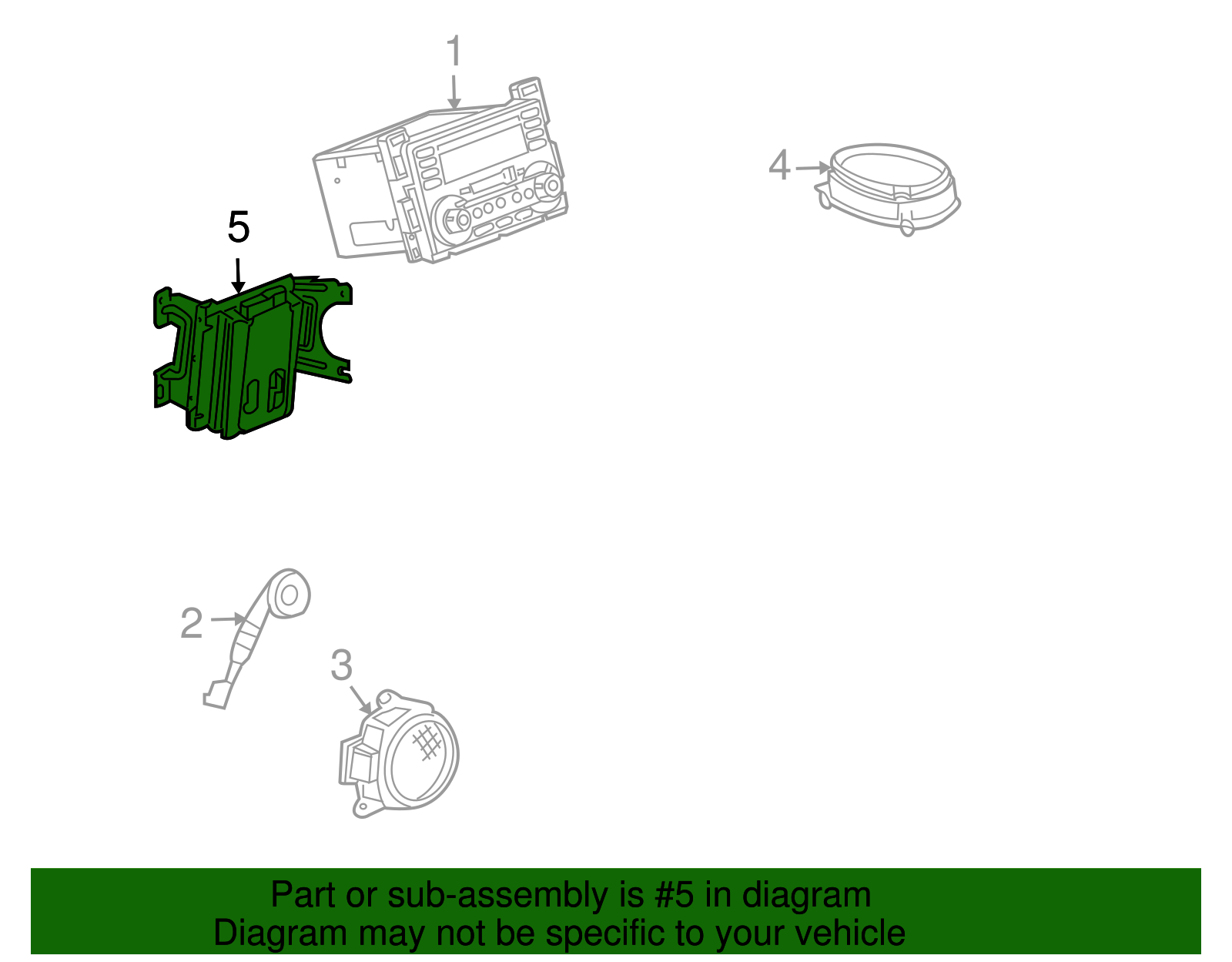 2006-2009 Pontiac G6 Amplifier 15881017 | Shop Matick Buick GMC
