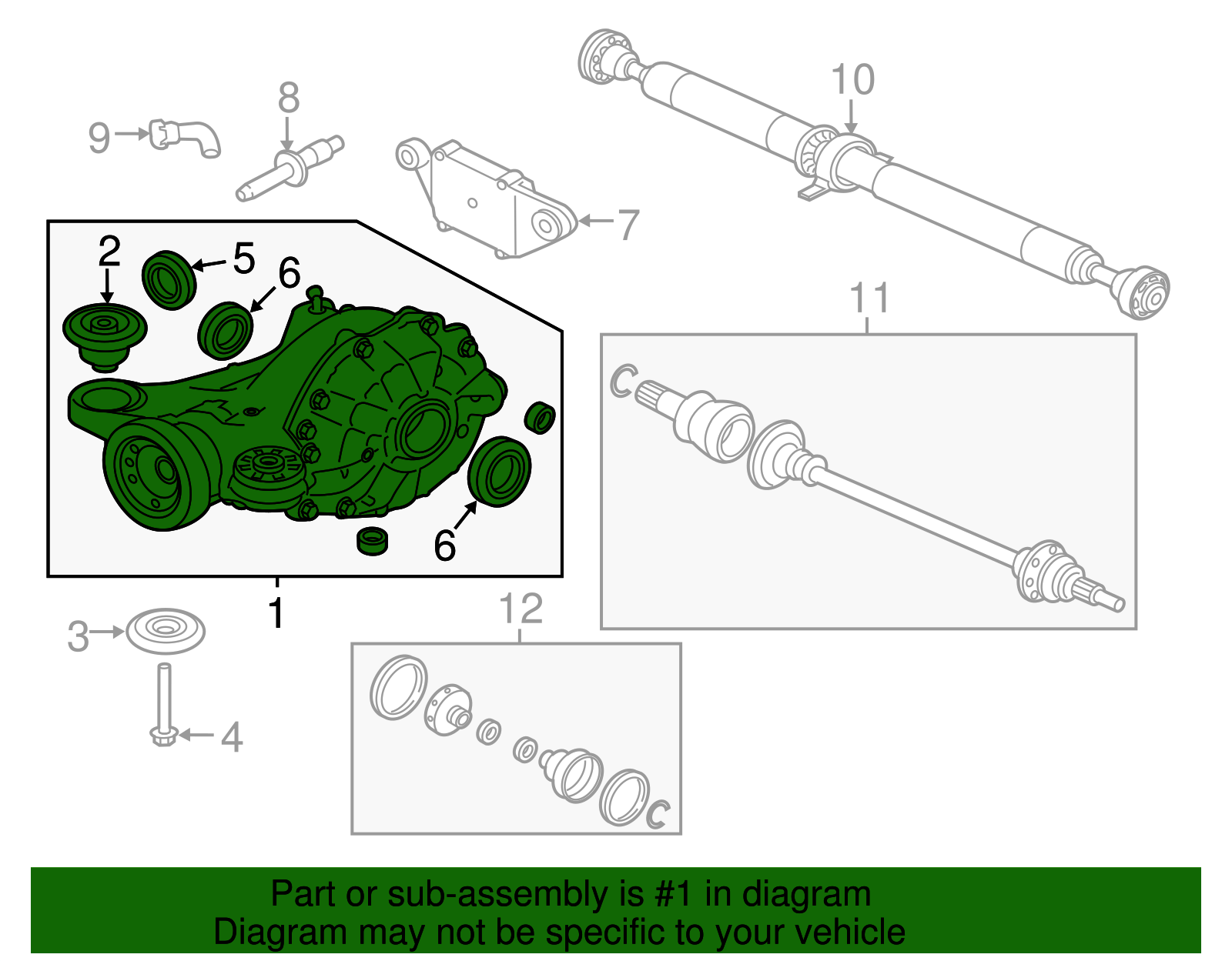 Genuine OEM Differential Assembly Part# T4A50724 Fits 2017-2019 Jaguar ...