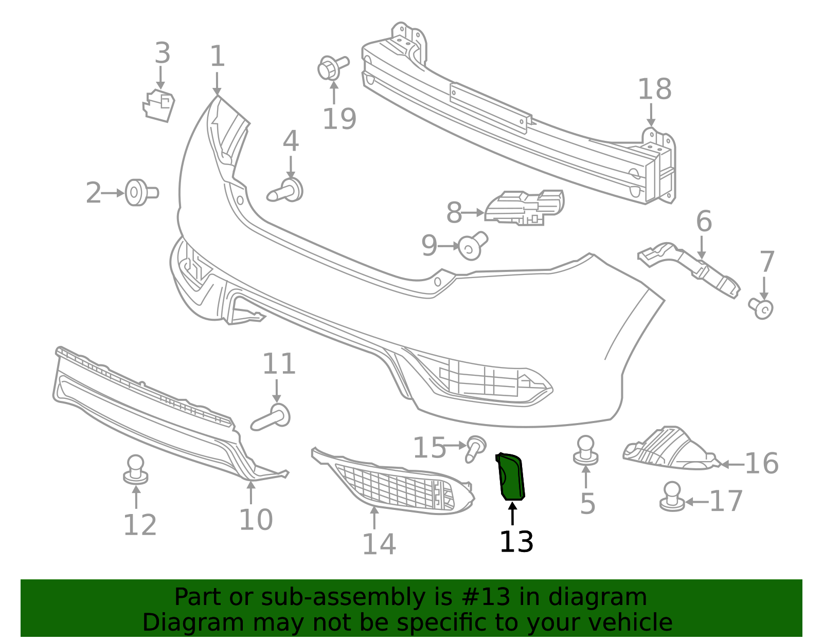 2016-2021 Honda Civic | Reflector Panel | 33555-TBA-A01 | Honda OEM ...