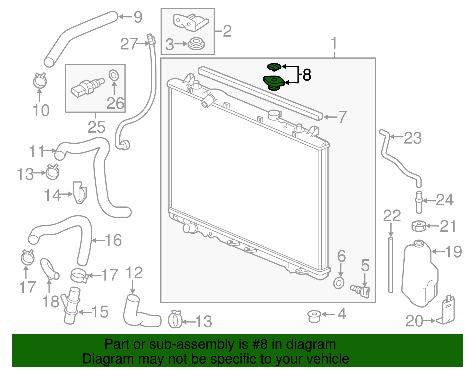 19045-RAA-003 - 2005-2021 Acura - Cap, Radiator (Denso) | All Discount ...