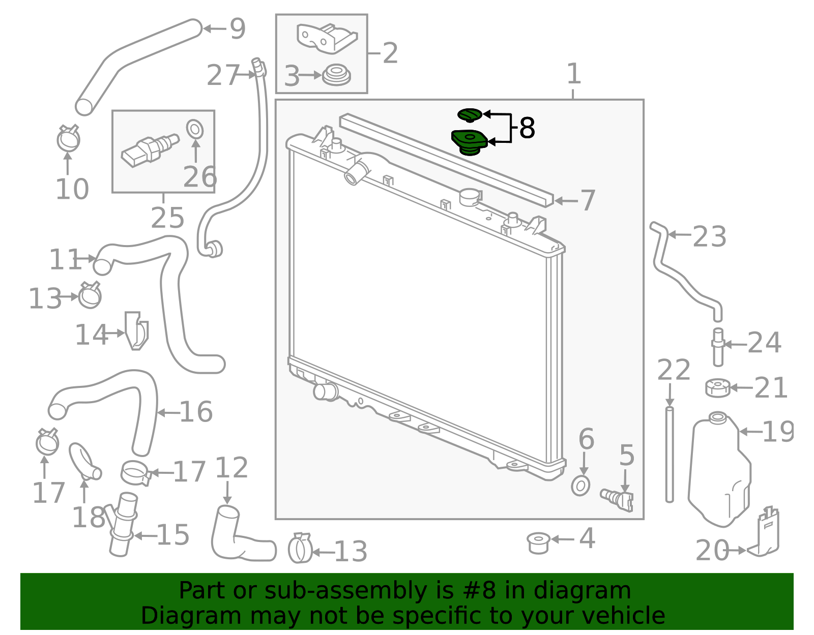 19045-RAA-003 - 2005-2021 Acura - Cap, Radiator (Denso) | All Discount ...