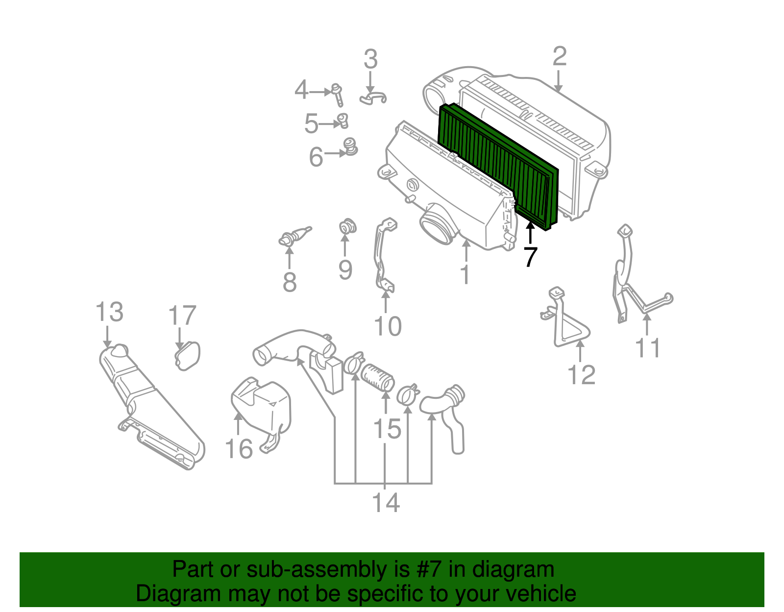 1999-2006 Subaru Engine Air Filter 16546AA07A | Subaru Parts Store