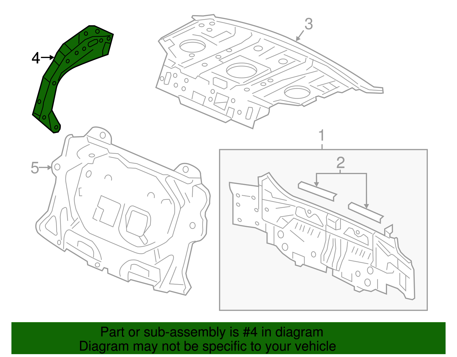 64355-T2A-A00ZZ - Rear Pillar Reinforced 2013 Honda Accord | Honda ...