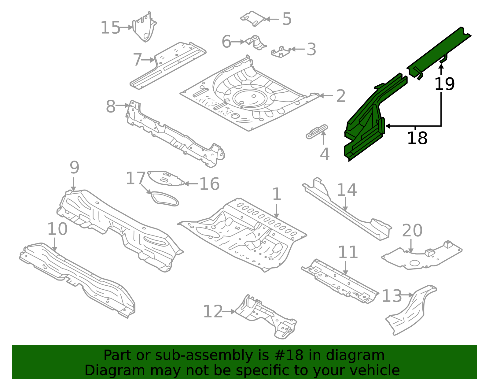 G5511-6LBMA - Side Rail Assembly - 2020-2024 Nissan Sentra | Nissan OEM ...