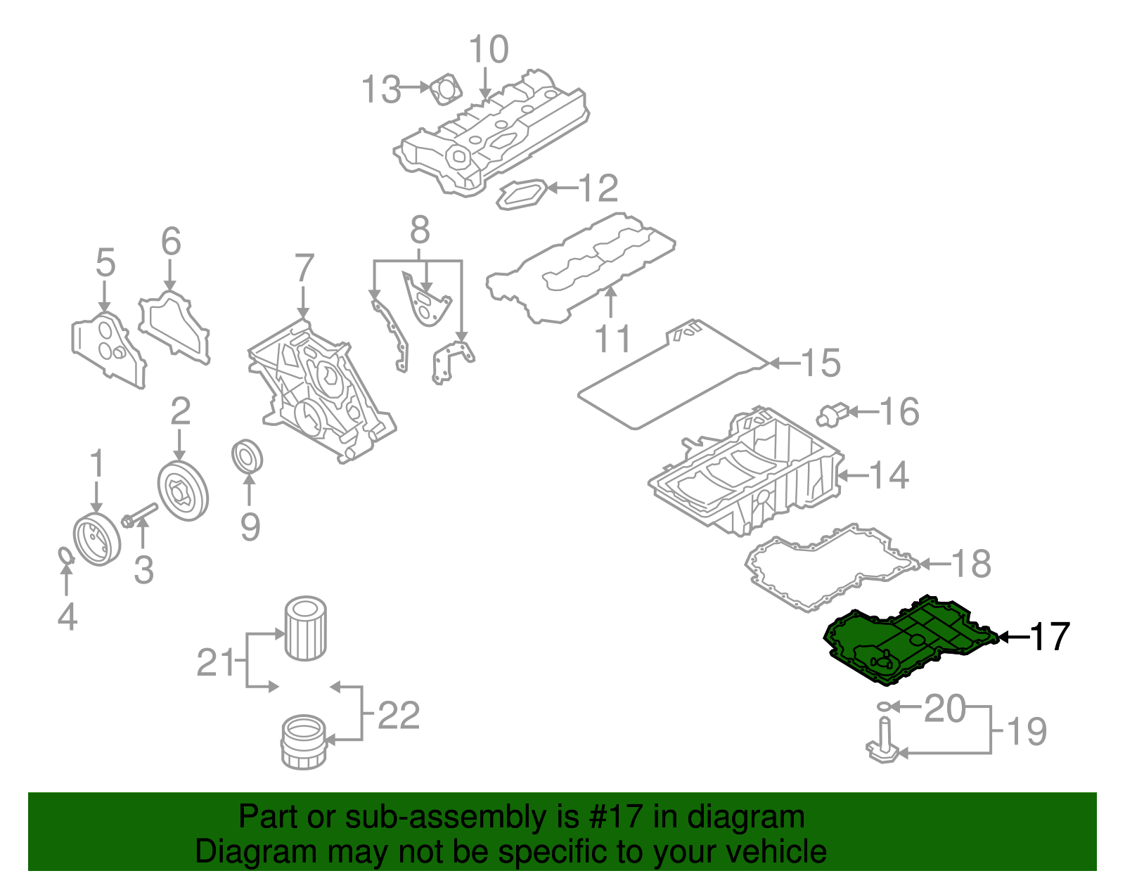 Genuine BMW 11-13-7-566-803 | Lower Oil Pan | FREE Shipping on Most ...
