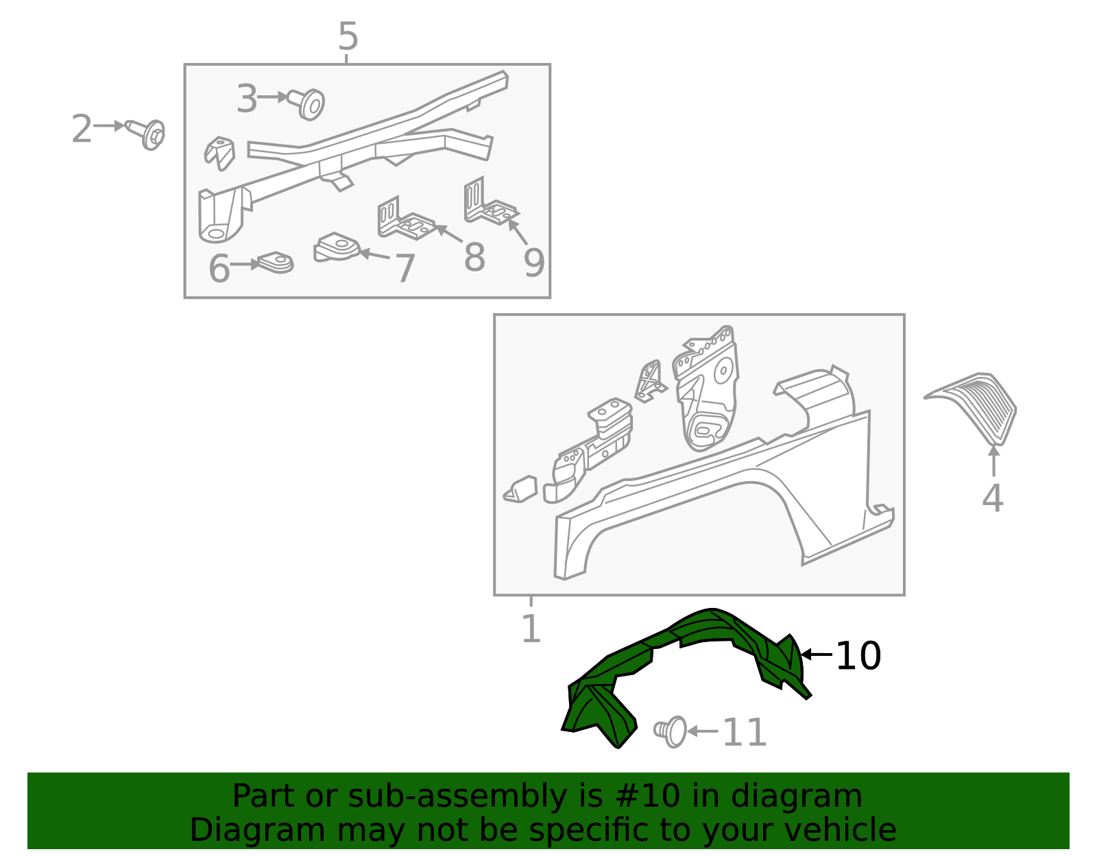 2018-2025 Jeep Wrangler Fender Liner 68299170AE | Mopar Parts Canada