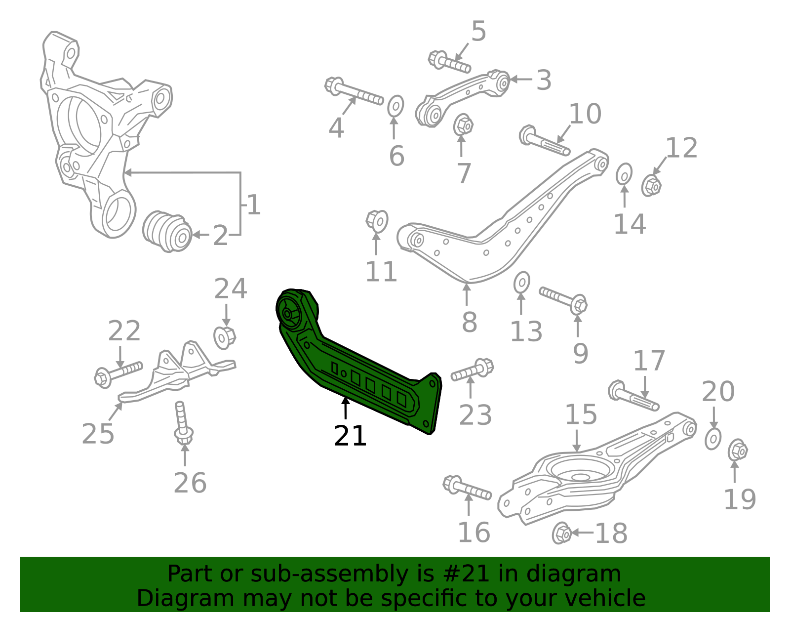 2016-2025 GM Trailing Arm 42793828 | Capital Chevy Parts