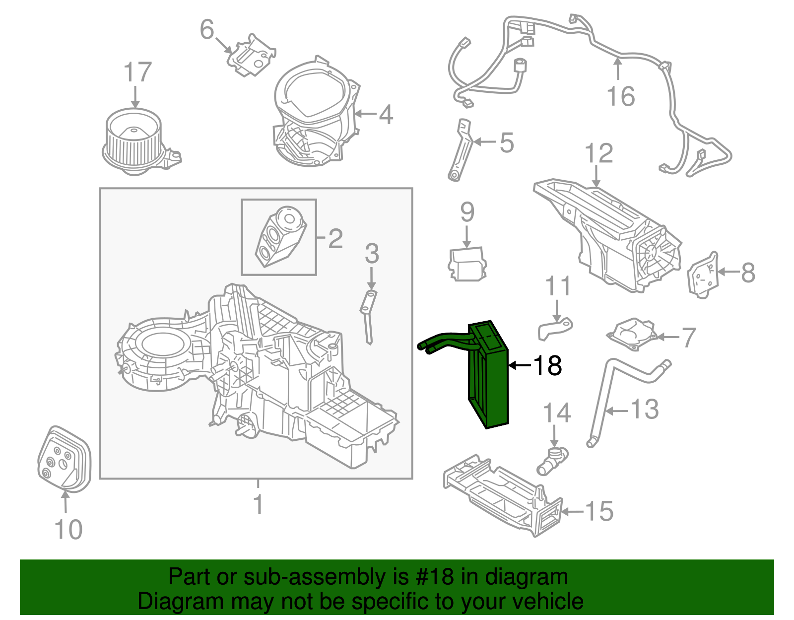 2011-2017 Ford Motorcraft™ Heater Core HC-57 | TascaParts.com