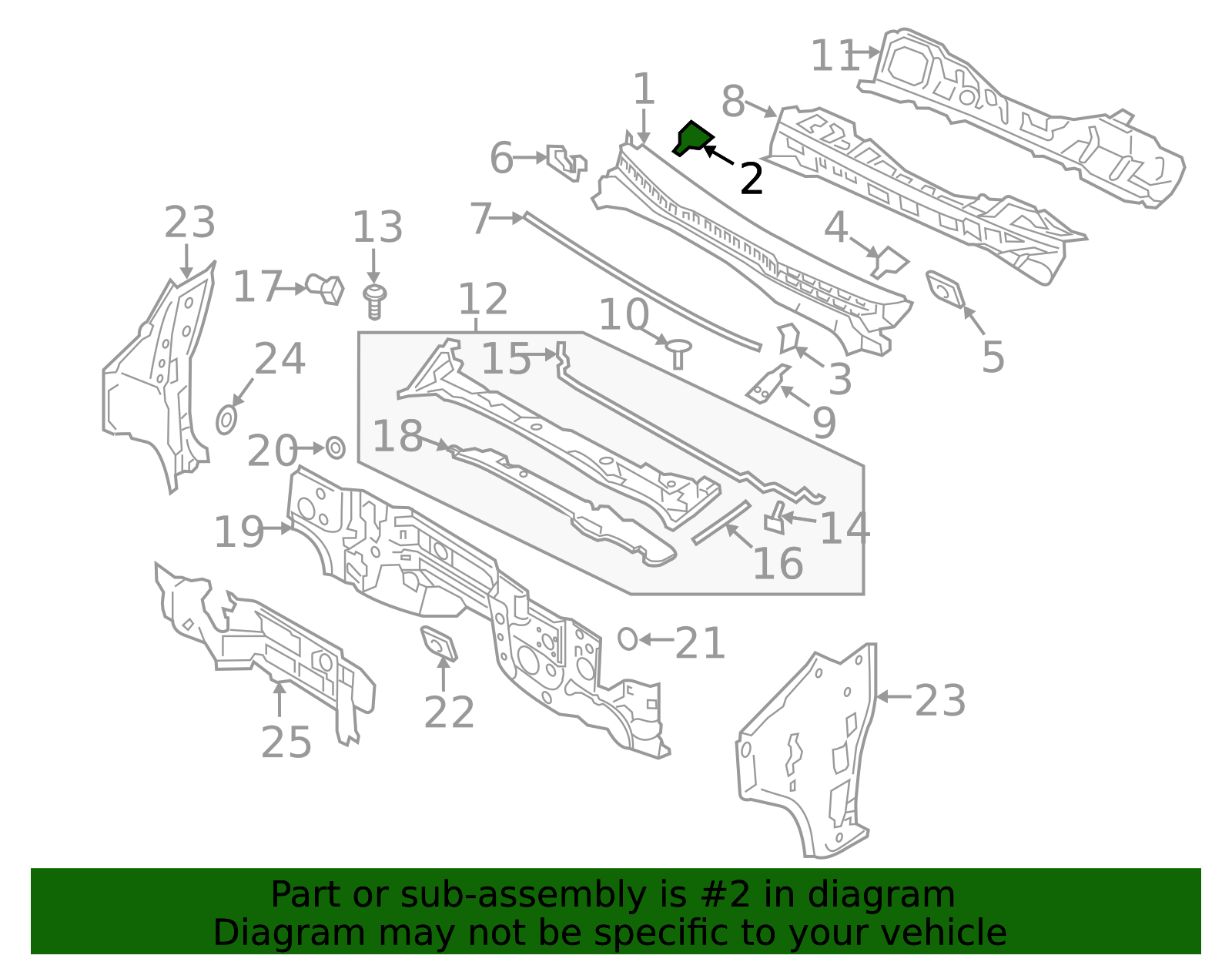 1993-2024 Nissan Cowl Grille Hole Cover 01658-00421 | TascaParts.com