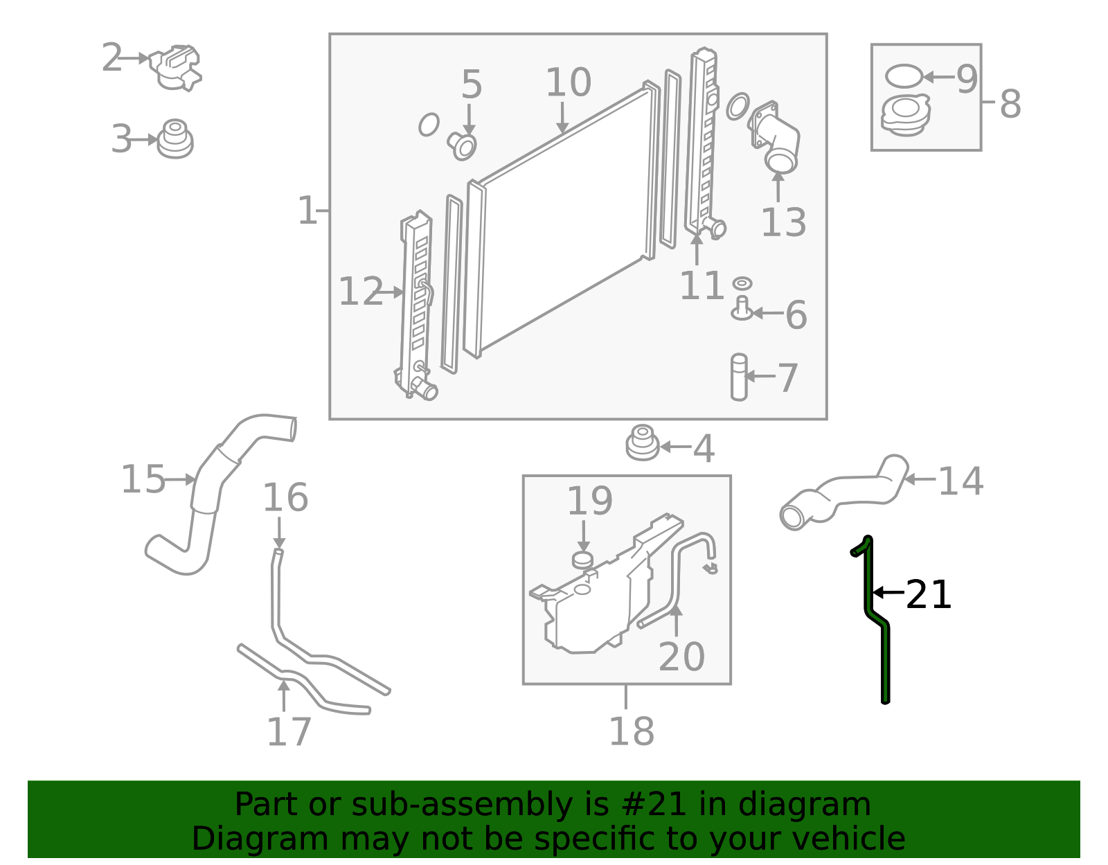 21742-1BA0A - High-Quality Engine Coolant Reservoir Hose for 2008-2017 ...
