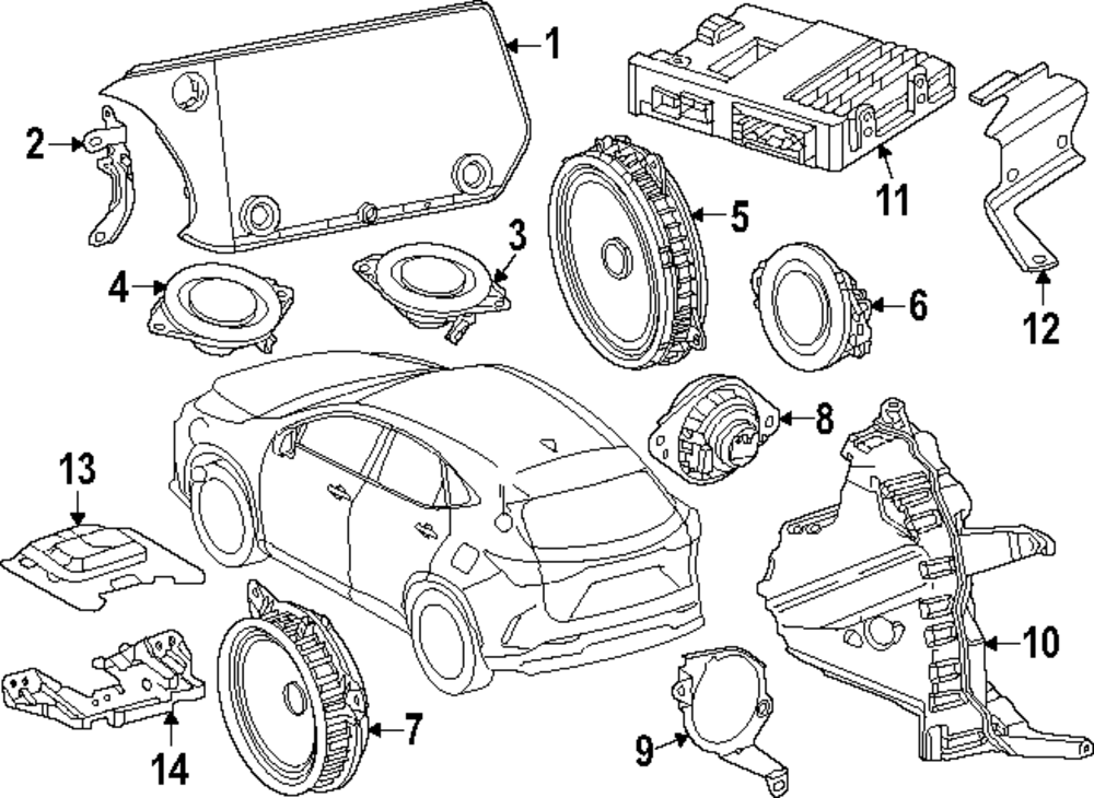 2024-2025 Lexus Stay Bracket 86161-0E020 | Lexus of Pembroke Pines Parts