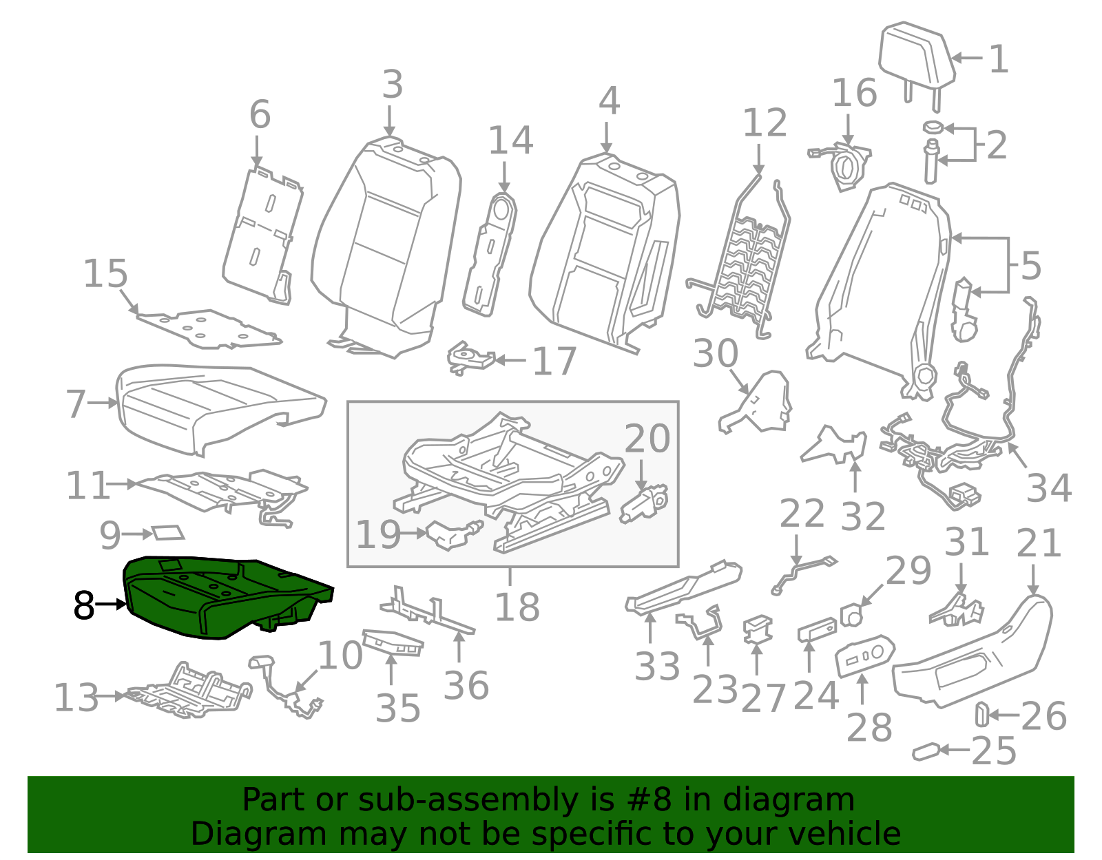 2019-2023 GM Driver Seat Cushion Pad 84552599 | Capital Chevy Parts