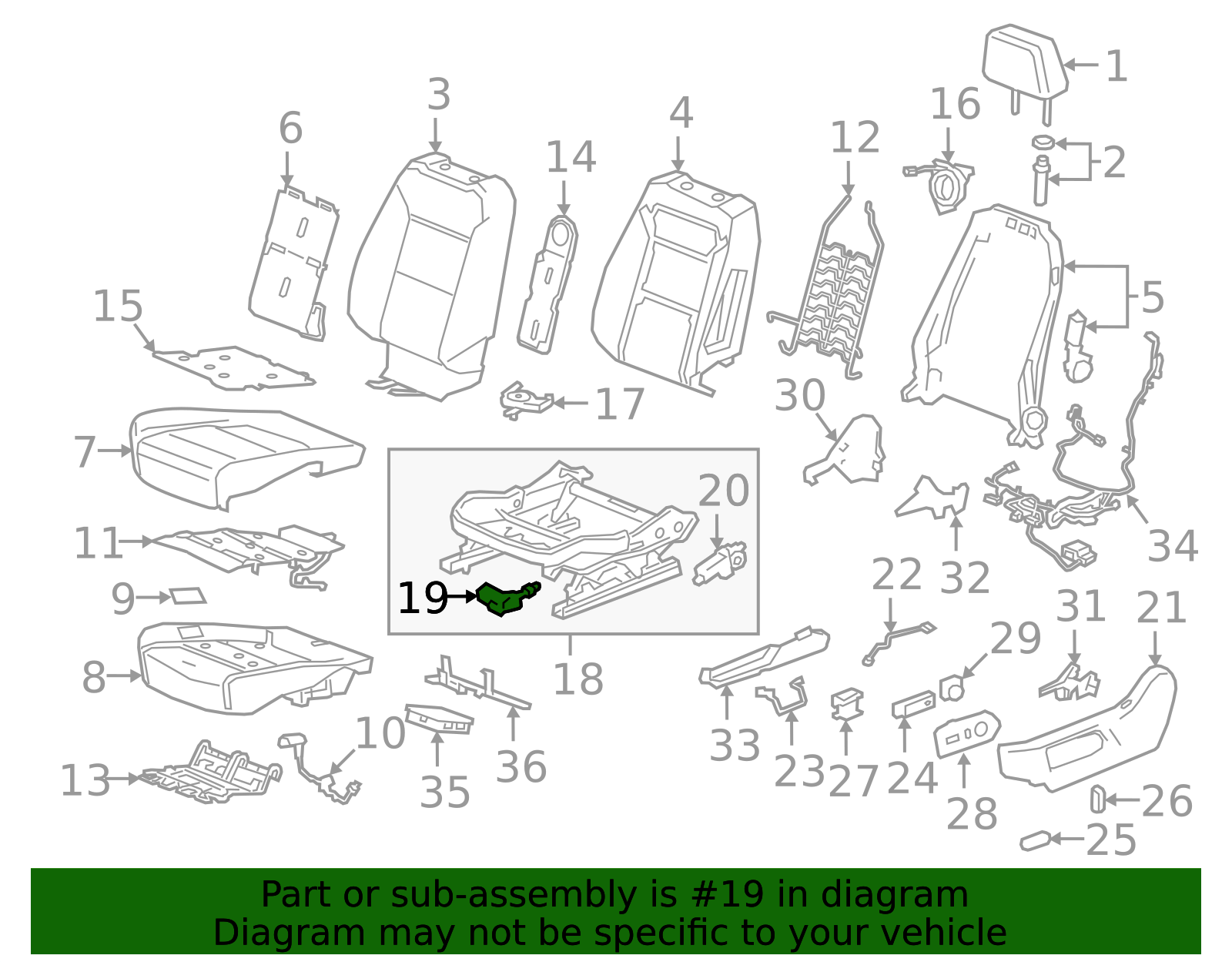 13545640 - High-Quality Front Seat Tilt Adjuster Actuator for 2020-2025 ...