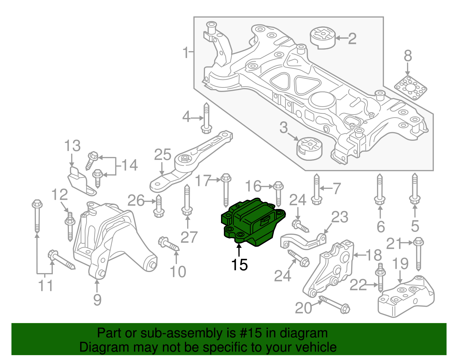 1K0-199-555-CK - Trans Mount 2011-2014 Volkswagen | Piazza Volkswagen Parts