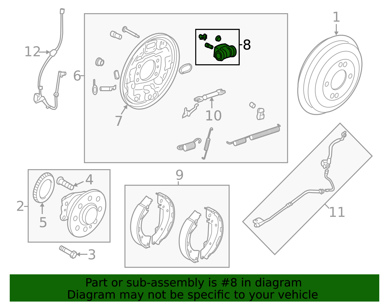 2018-2022 Hyundai Accent Wheel Cylinder 58330-F9000 | MotorMotor