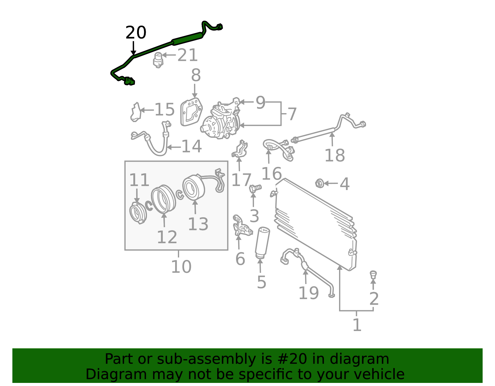 1999-2003 Toyota 1999-2003 Toyota - AC Line 88716-06160 | Sparks Parts