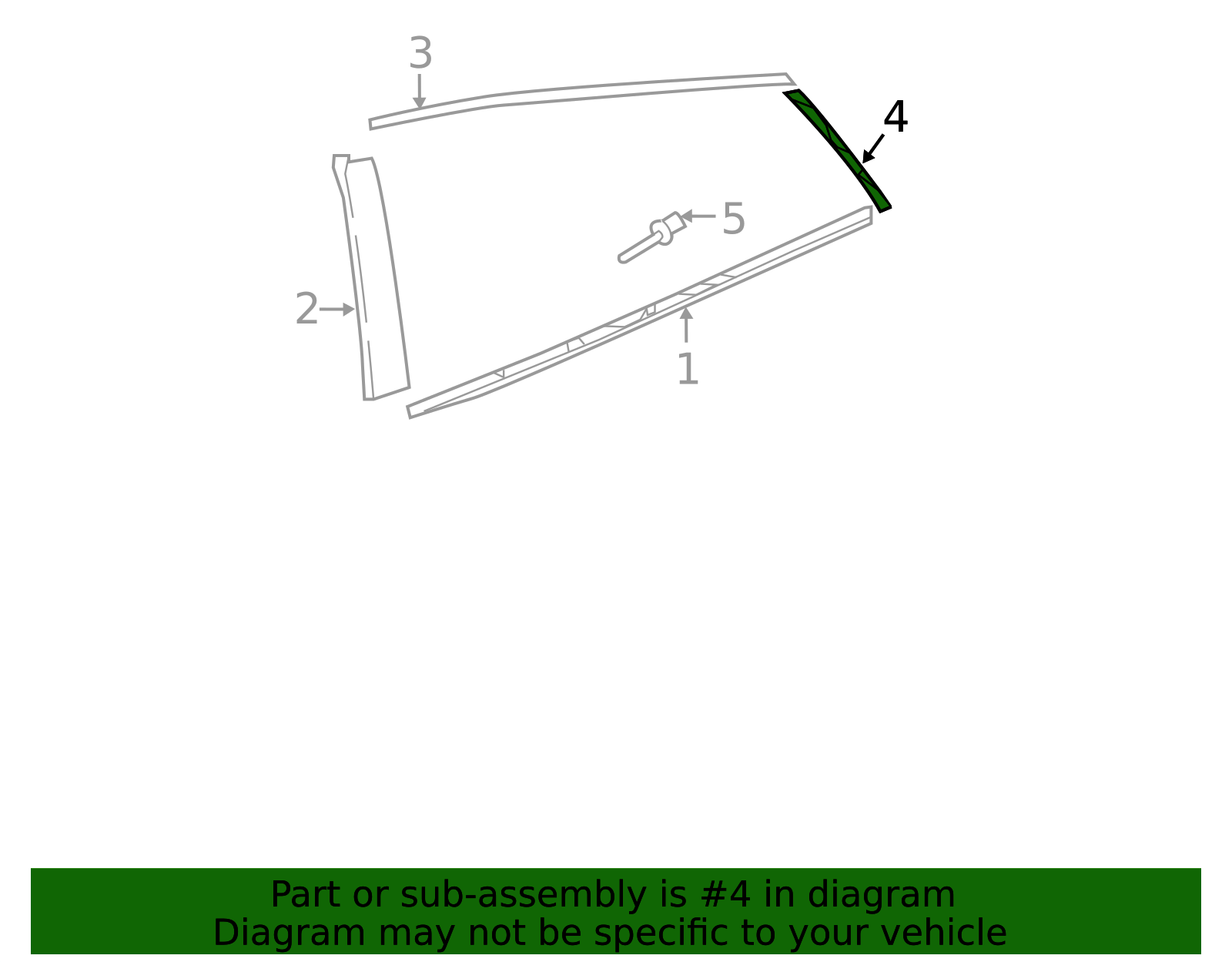 75765-47010 - Frame Molding - 2016-2022 Toyota | OEM Genuine Toyota Parts