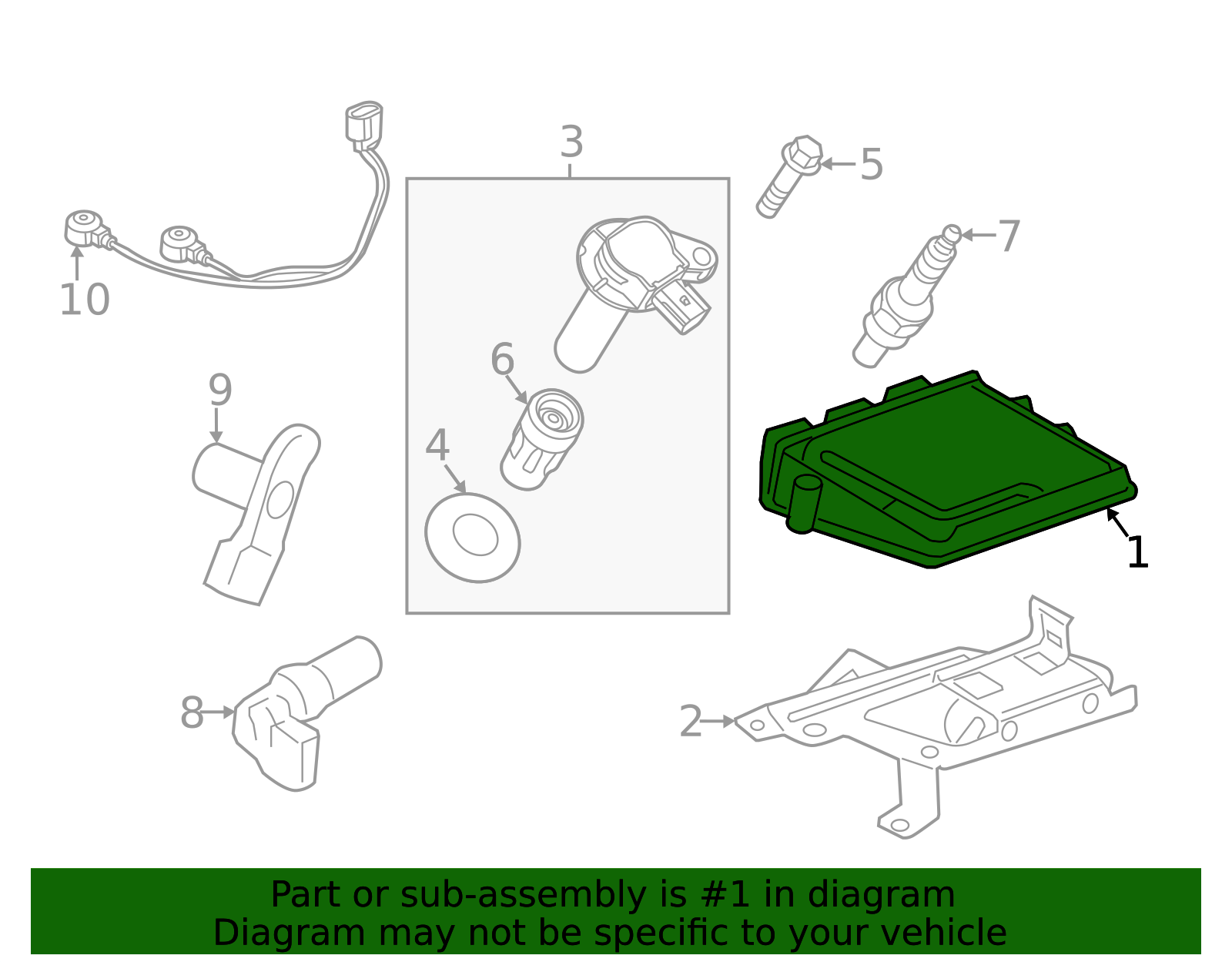 7H6Z-12A650-NBRM - Engine Control Module (ECM) 2007-2008 Lincoln MKZ ...