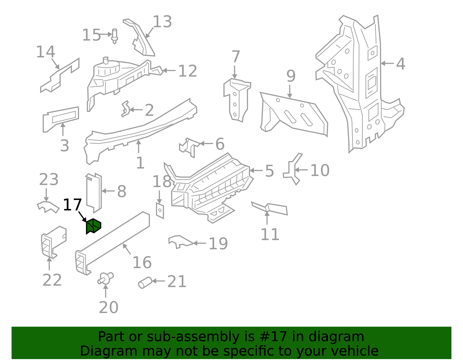 2019-2025 Porsche Cayenne Front Rail Adapter PAB-804-175-GRV | Sunset ...