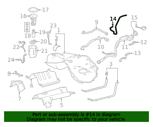 77226-50060 - High-Quality Fuel Tank Vent Hose for 2018-2025 Lexus ...