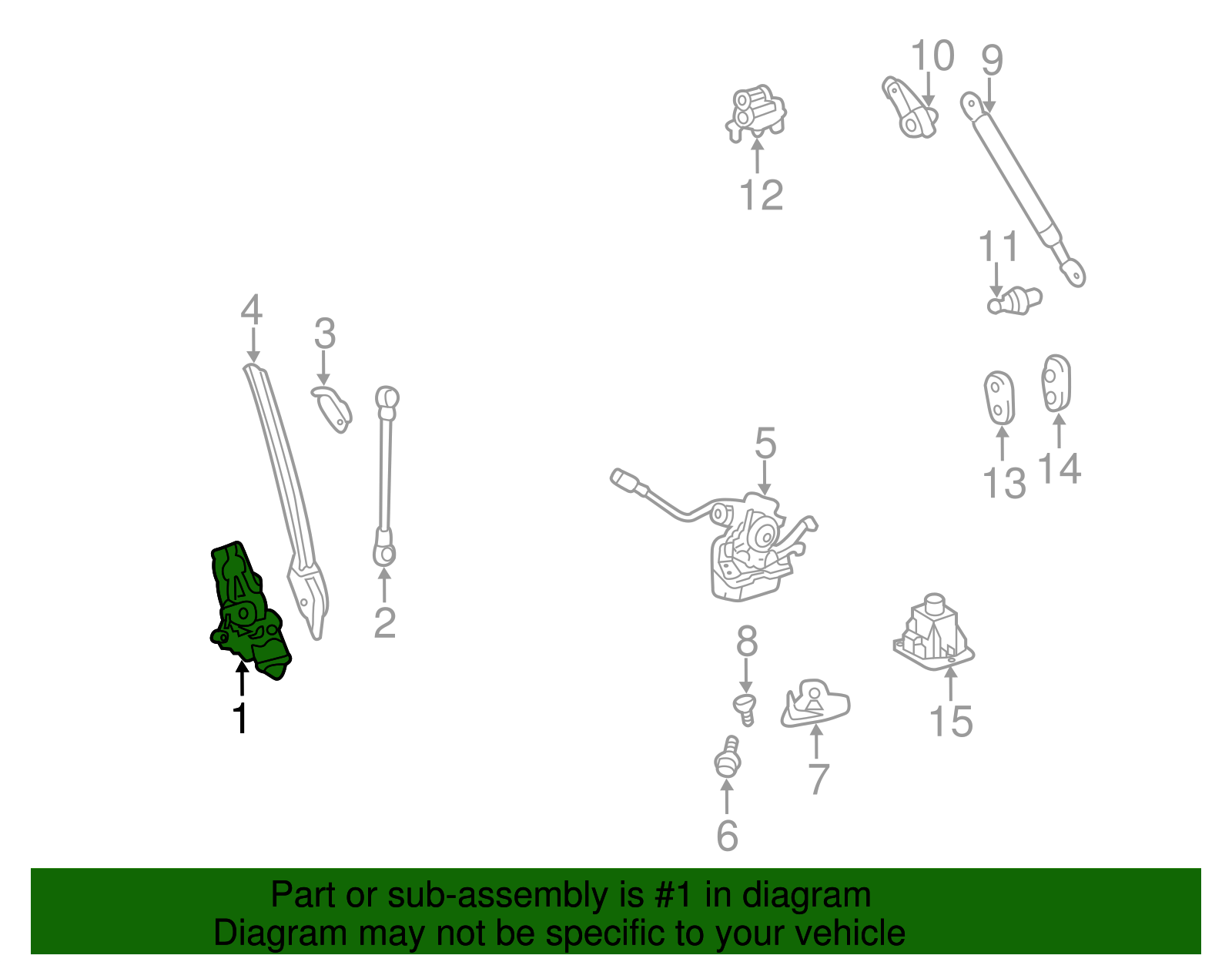68910-08023 - 2011-2020 Toyota Sienna - Actuator | Toyota Parts Delivered
