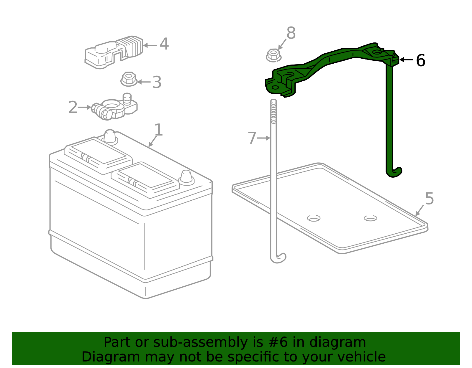 2005-2023 Toyota Tacoma Battery Hold Down Frame 74404-04050 | OEM Parts ...