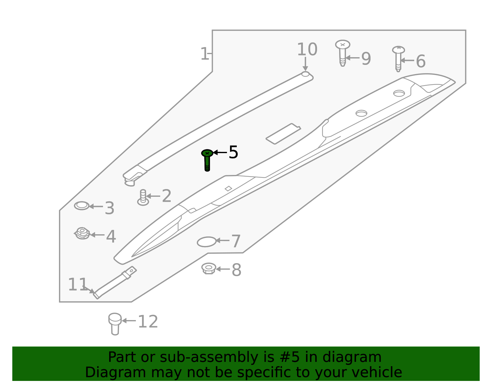 2015-2025 Subaru Outback Roof Rail Stopper 91172AJ01A | Subaru Parts Plus
