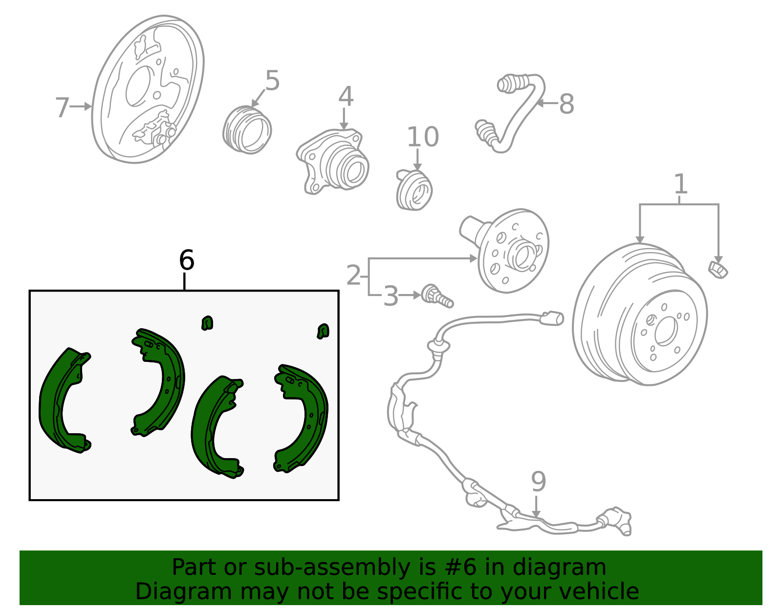 1996-1997 Toyota RAV4 Drum Brake Shoe 04495-42010 | Olathe Toyota