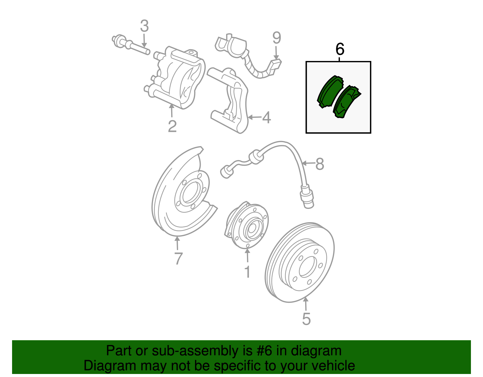 2005-2012 GM Front Disc Brake Pad Set 19178358 | GM Parts Center