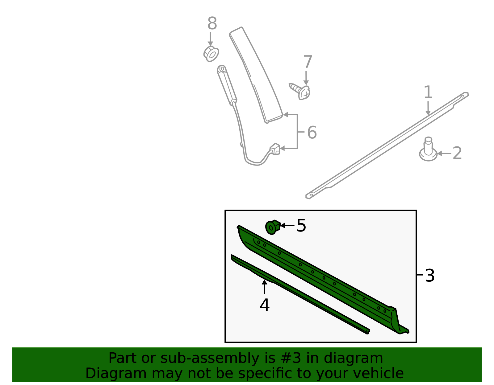 2016-2023 Lincoln Lower Molding FA1Z-5820879-CA | Miracle Ford Parts