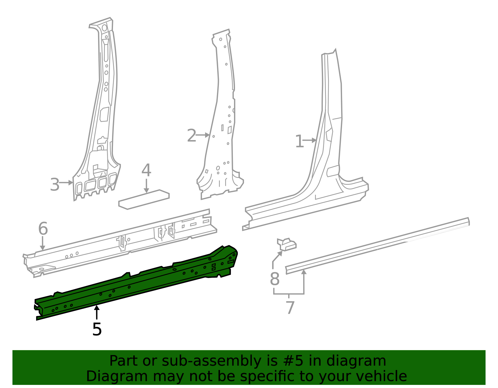 61404-0R031 - High-Quality Rocker Panel Reinforcement for 2013-2014 ...