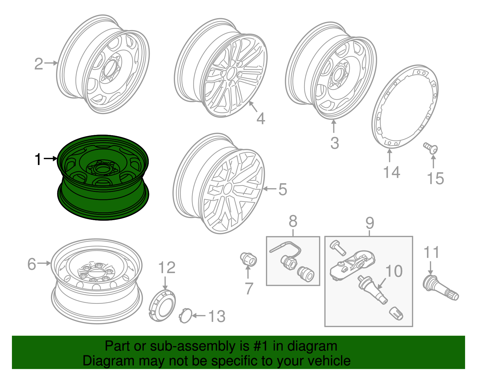 OEM Ford Wheel, Steel For 2010-2024 Ford - Part No. AL3Z-1015-B | Karl ...