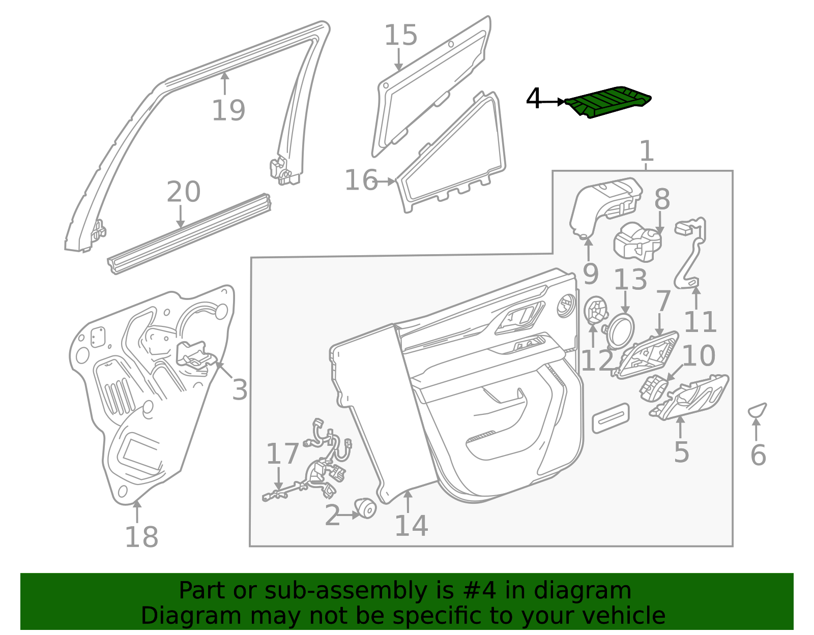 2021-2025 GM Door Trim Panel Cap 84272720 | Capital Chevy Parts