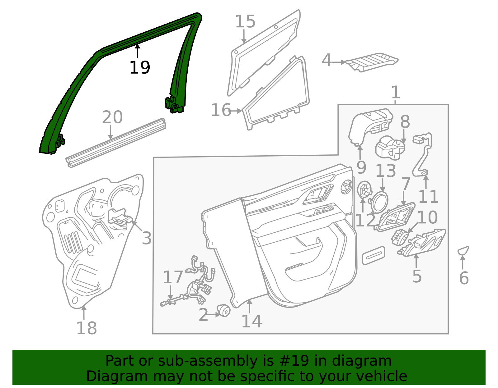84225776 - Window Molding 2021-2025 GM | Gateway Buick GMC Parts