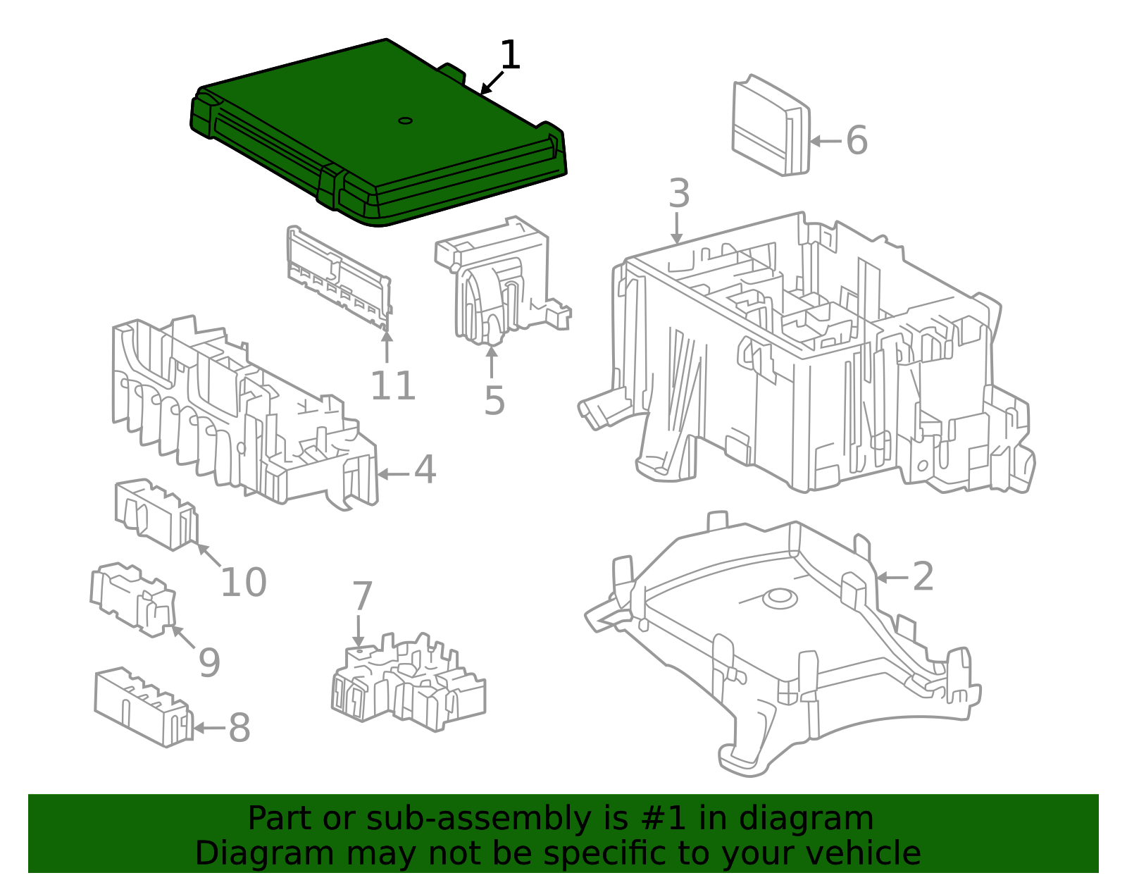 82662-60B90 - Fuse And Relay Center Cover 2024-2025 Toyota Land Cruiser ...
