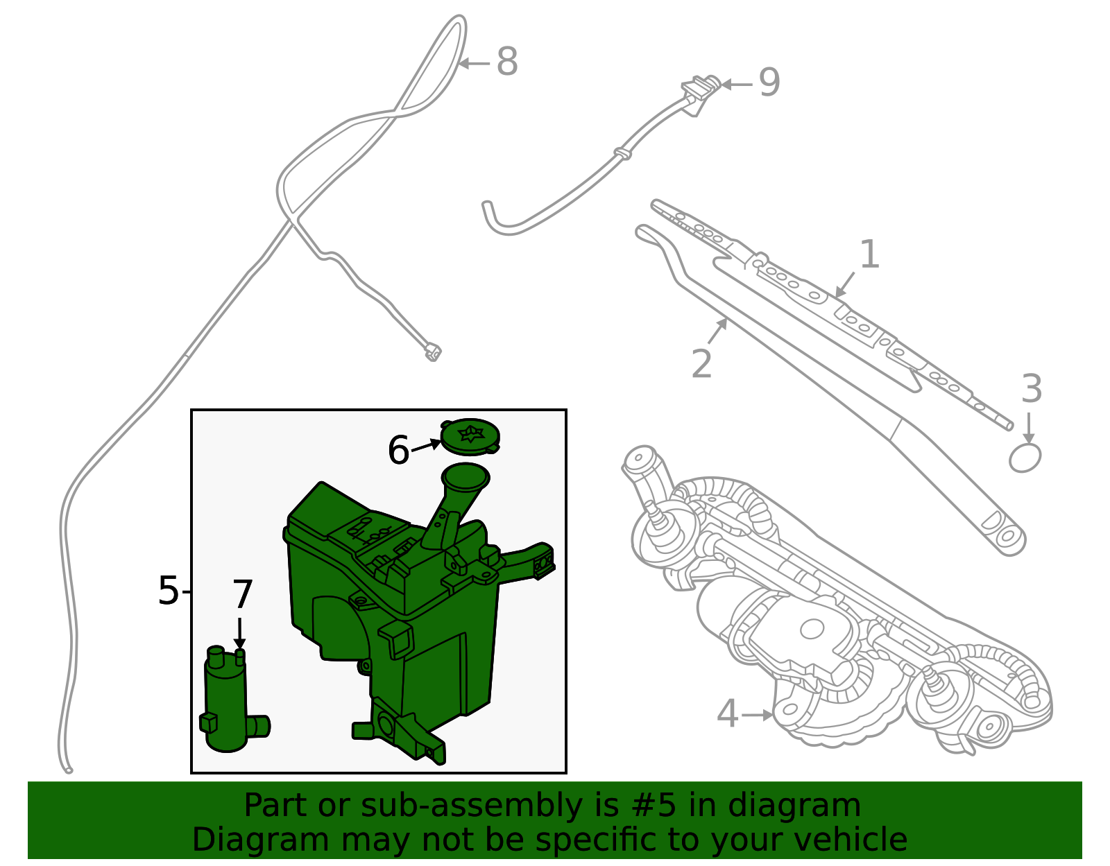 2020-2025 Nissan Versa Washer Reservoir 28910-5EE0A | Nissan Parts Central