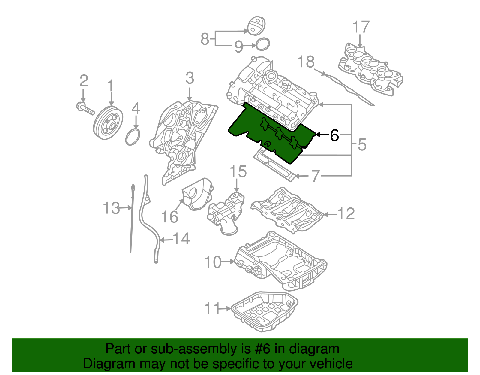 22441-3C110 - Valve Cover Gasket 2006-2010 Kia | Kia.Parts Store