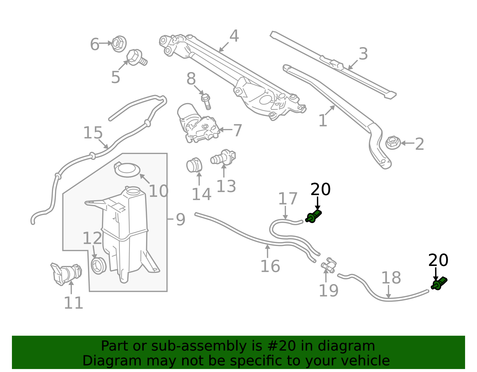85381-0C050 - Washer Nozzle - 2007-2020 Toyota Tundra | Conicelli Toyota