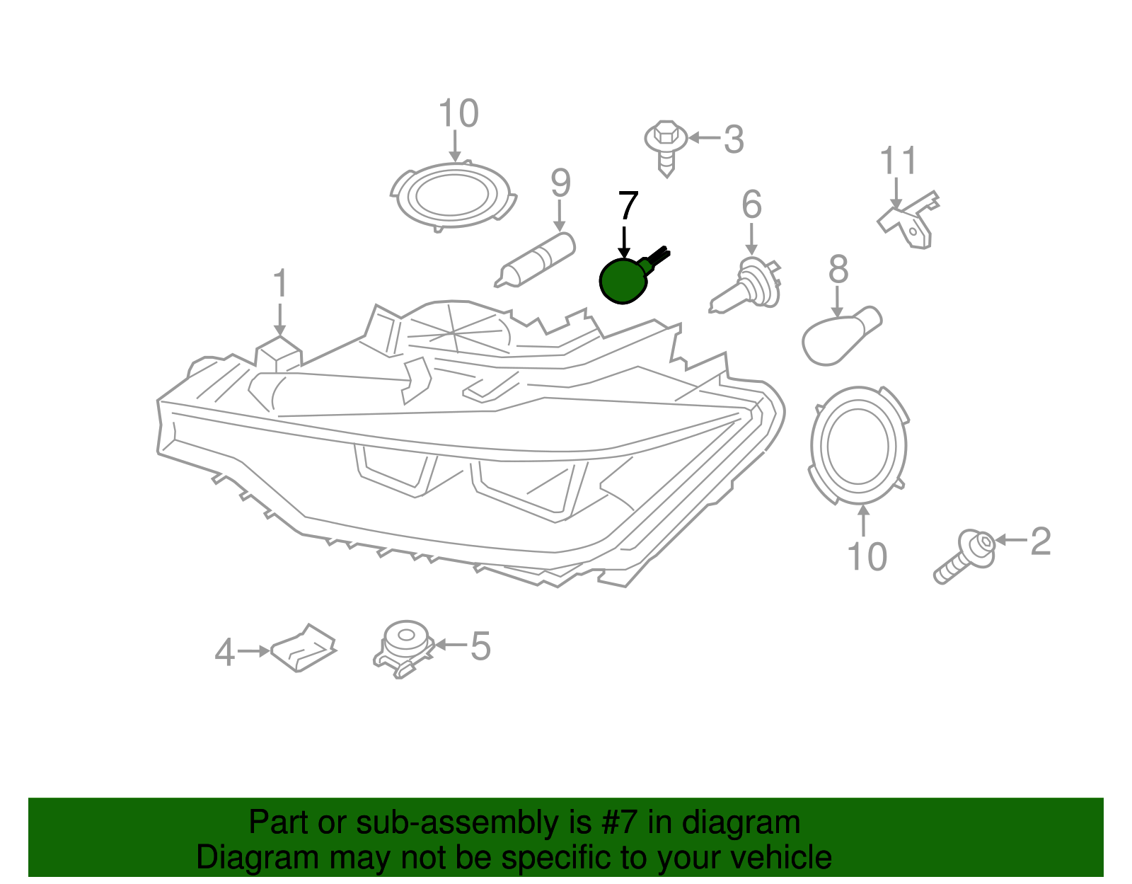 63217161306 - 2007-2021 BMW Signal Lamp Bulb (63-21-7-161-306) | BMW of ...