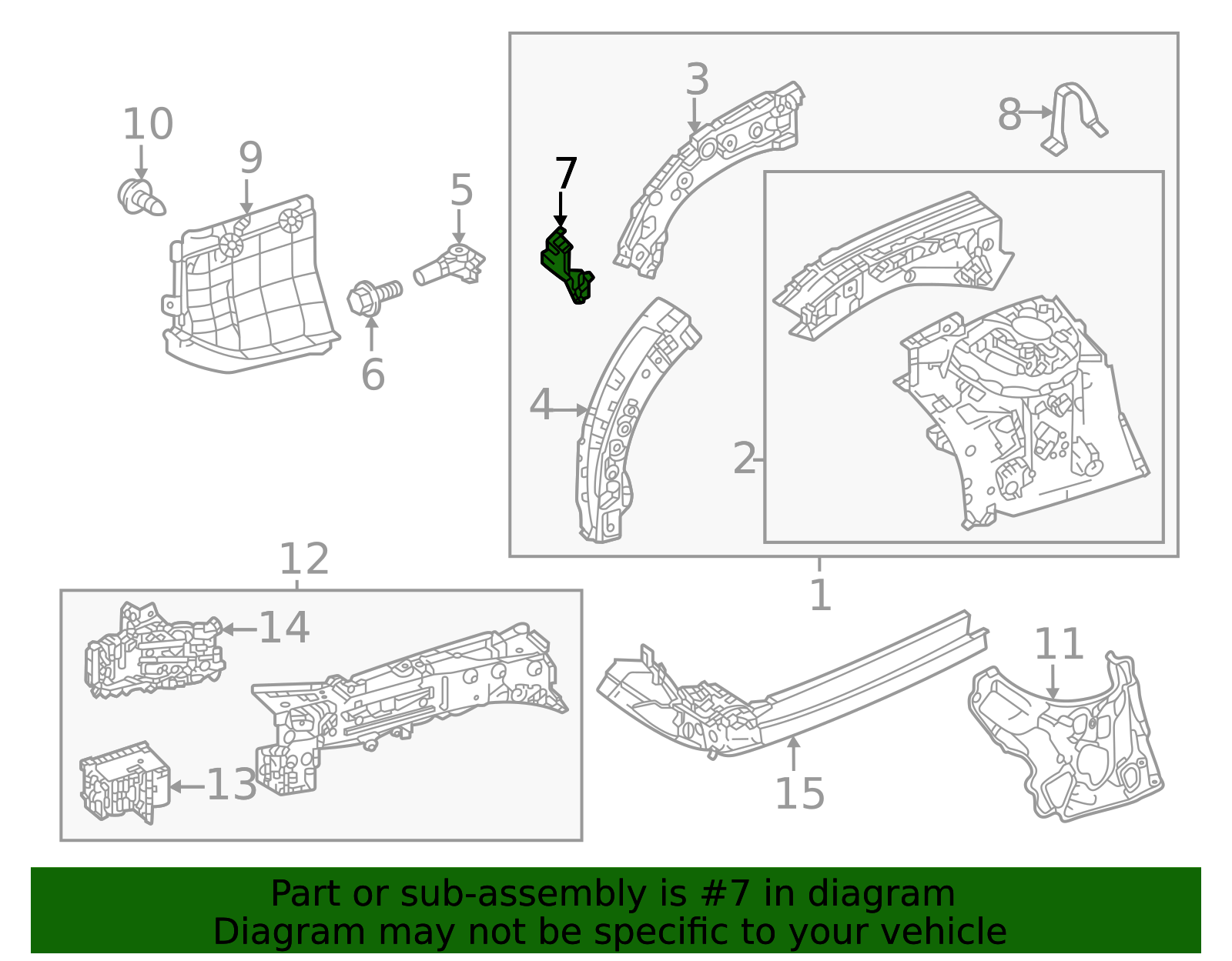53786-0E050 - 2024 Toyota Grand Highlander - Fender Gusset | Nucar ...